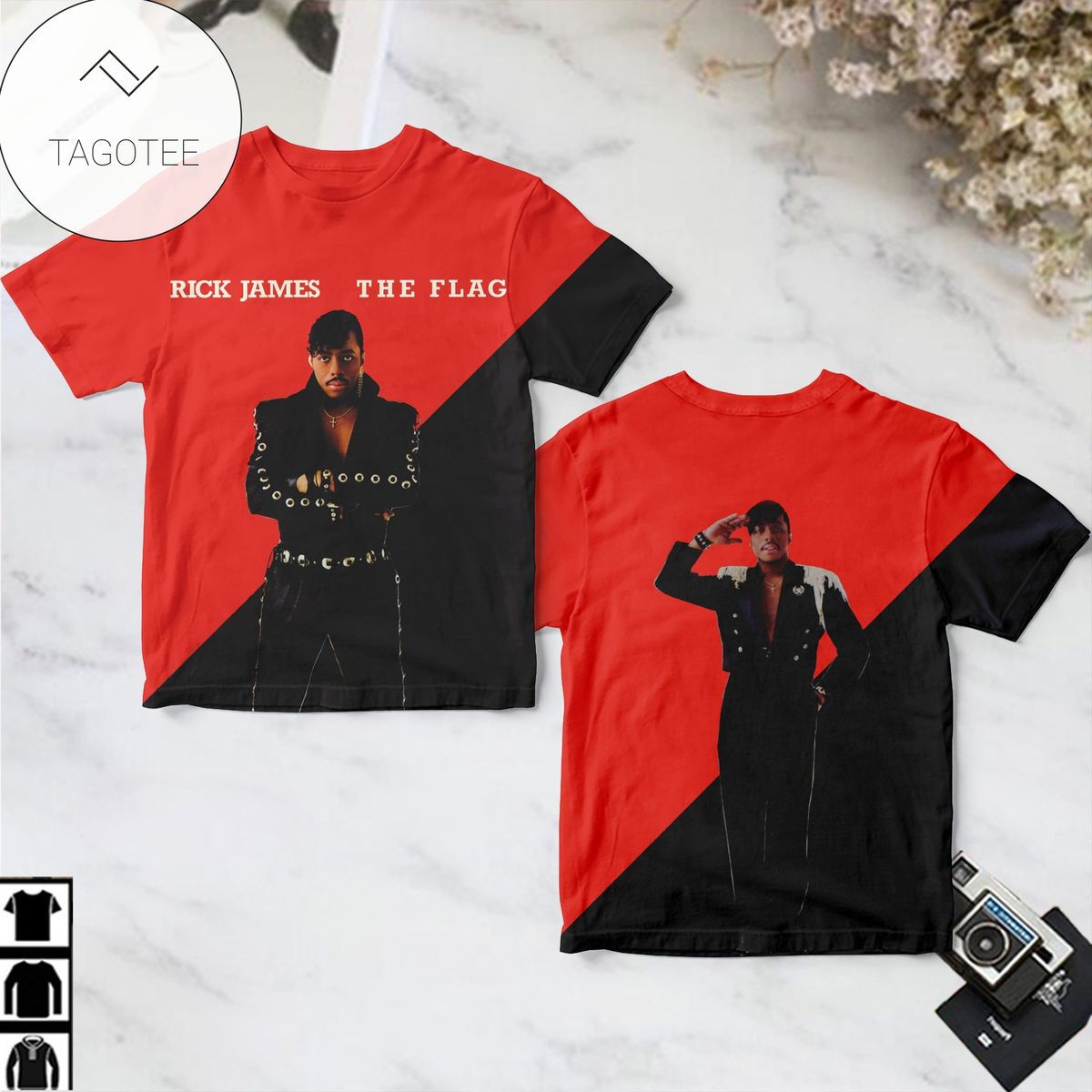 Rick James The Flag Album Cover Style 2 Shirt - Cryptizen - is an online retailer of POD fashion ...